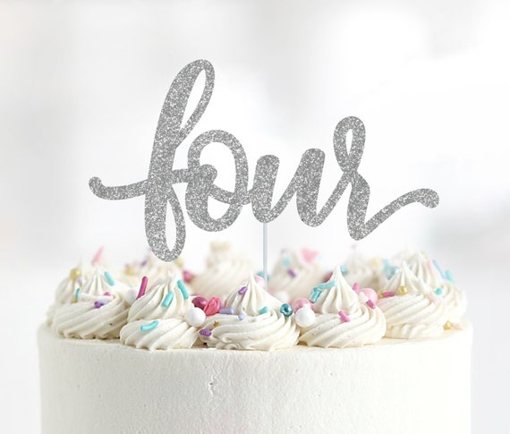 4 Cake Topper Four Cake Topper Age Cake Topper Number Cake - Etsy