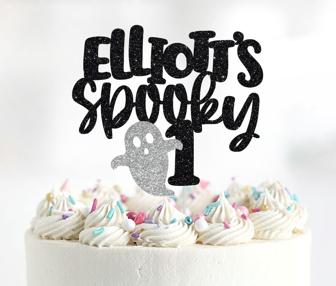 Spooky 1 Cake Topper, Spooky One Cake Topper, Halloween Birthday Cake ...