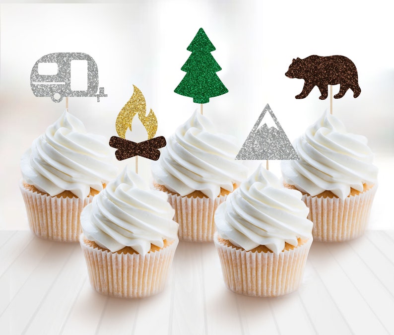 Camper Cupcake Topper RV Cupcake Topper Hunting Little - Etsy