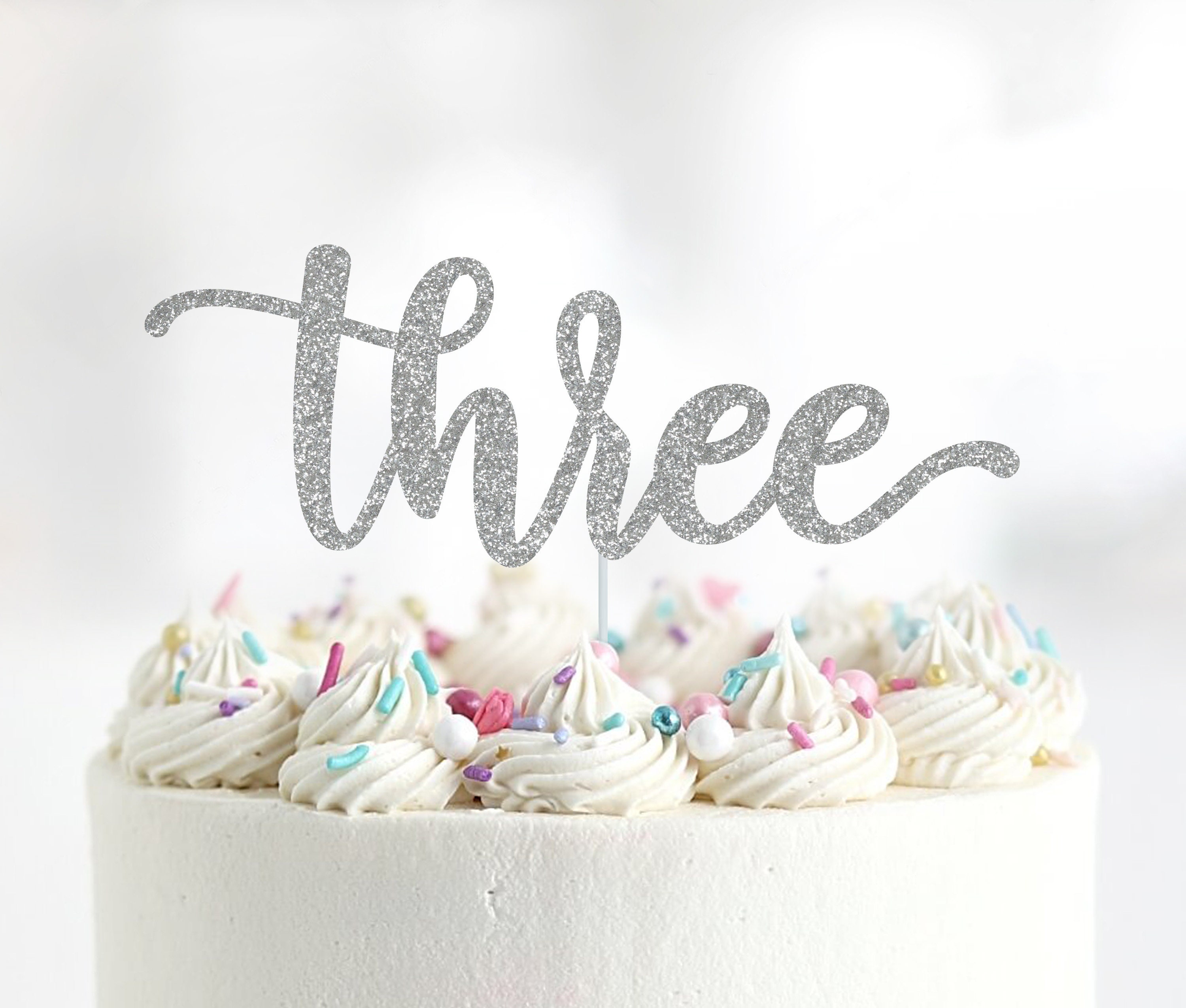 3 Cake Topper Three Cake Topper Age Cake Topper Number Cake - Etsy