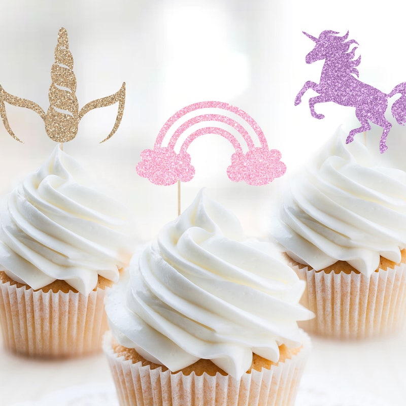 Unicorn Cupcake Toppers - Etsy