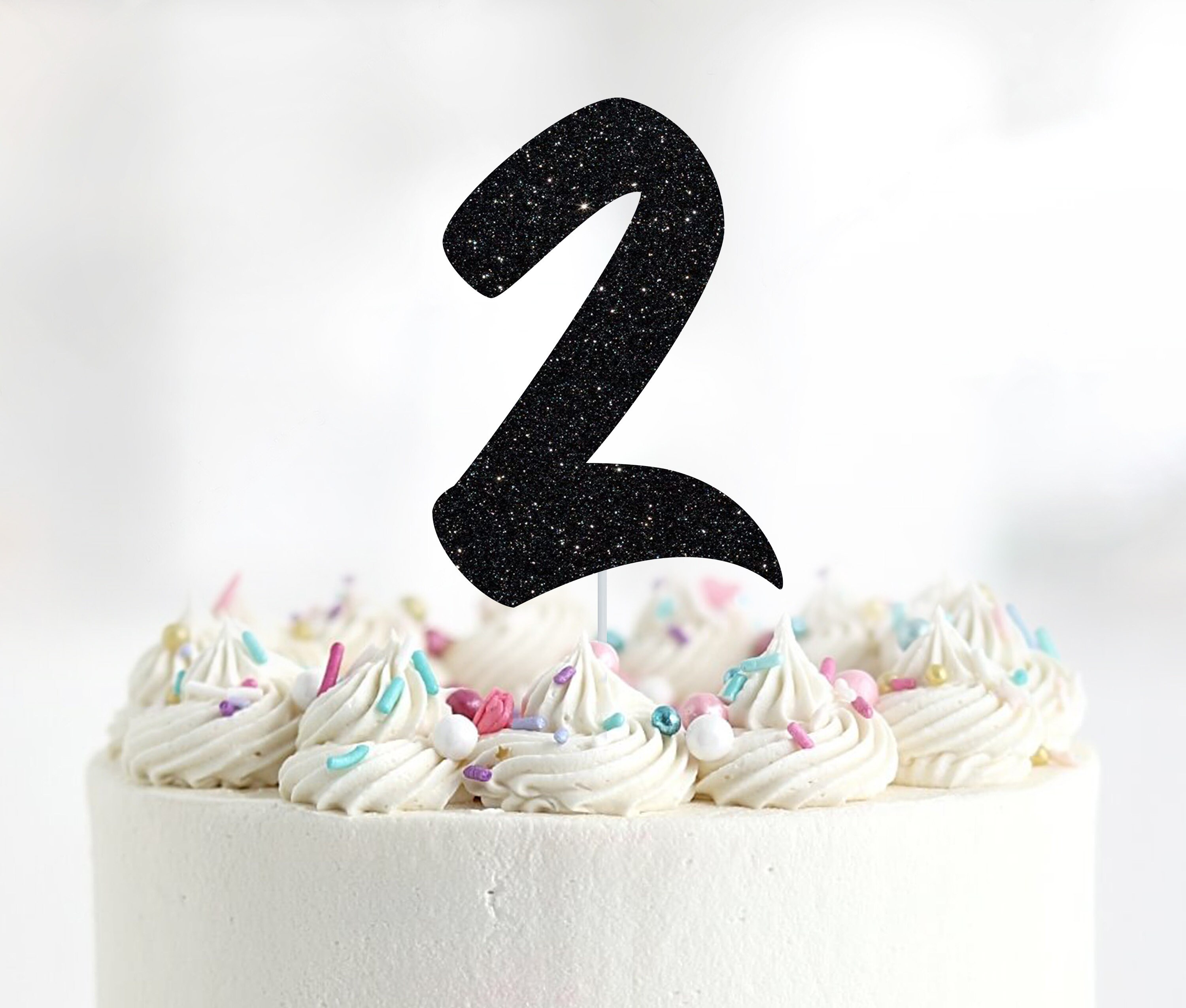 2 Cake Topper Two Cake Topper Age Cake Topper Number Cake | Etsy