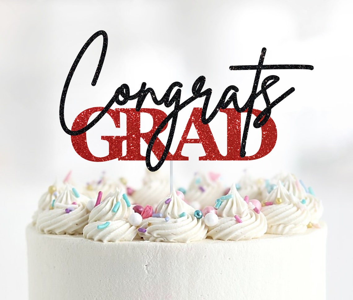 Congrats Grad Cake Topper, Graduation Cake Topper, Class of 2022 Cake ...
