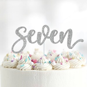 7 Cake Topper, Seven Cake Topper, Age Cake Topper, Number Cake Topper ...