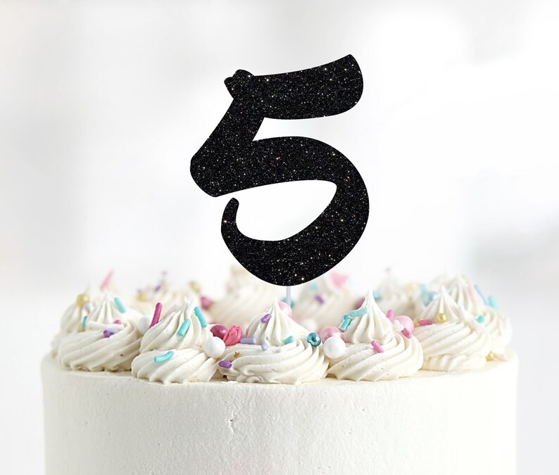 5 Cake Topper, Five Cake Topper, Age Cake Topper, Number Cake Topper ...