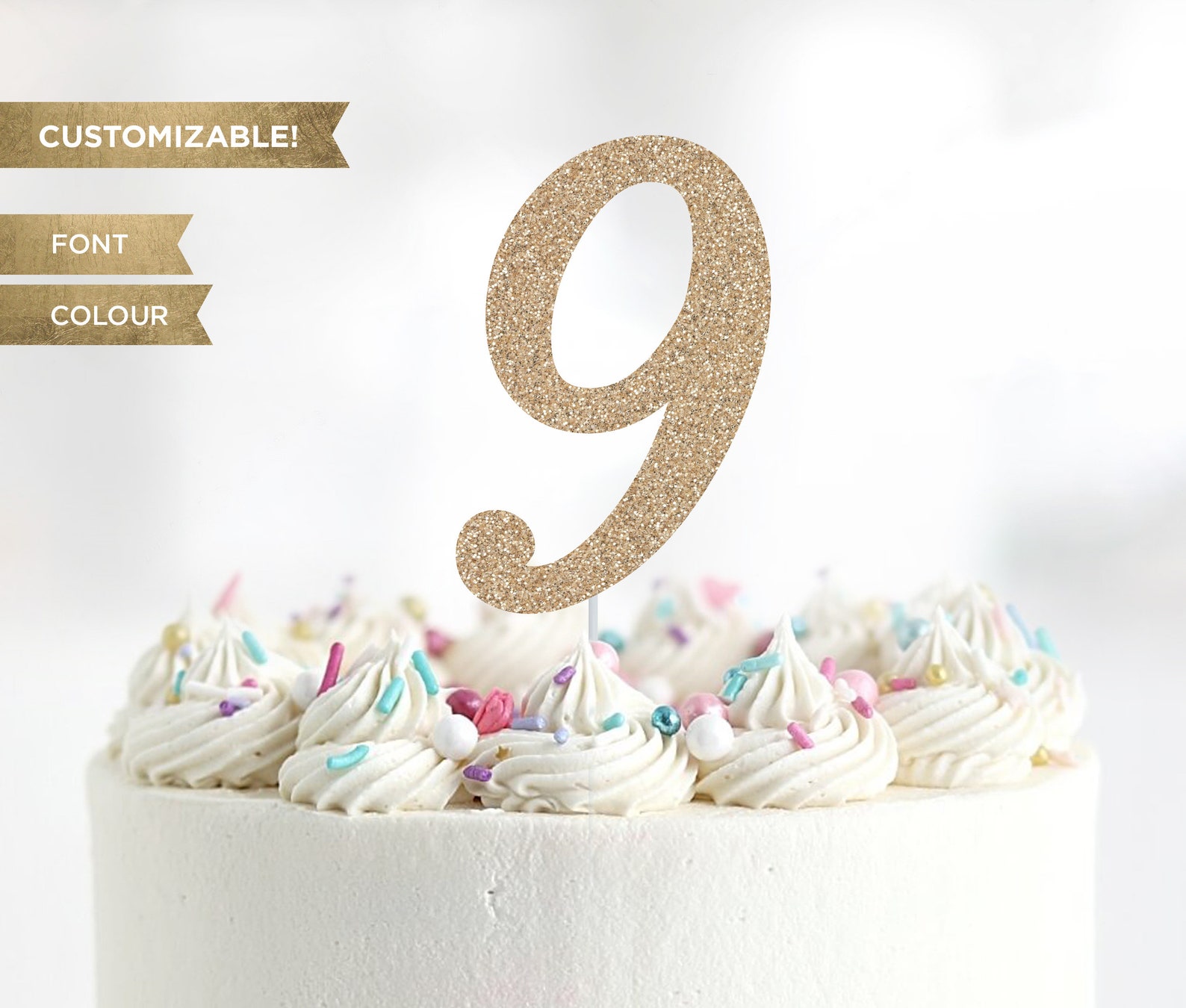 9 Cake Topper Nine Cake Topper Age Cake Topper Number Cake | Etsy