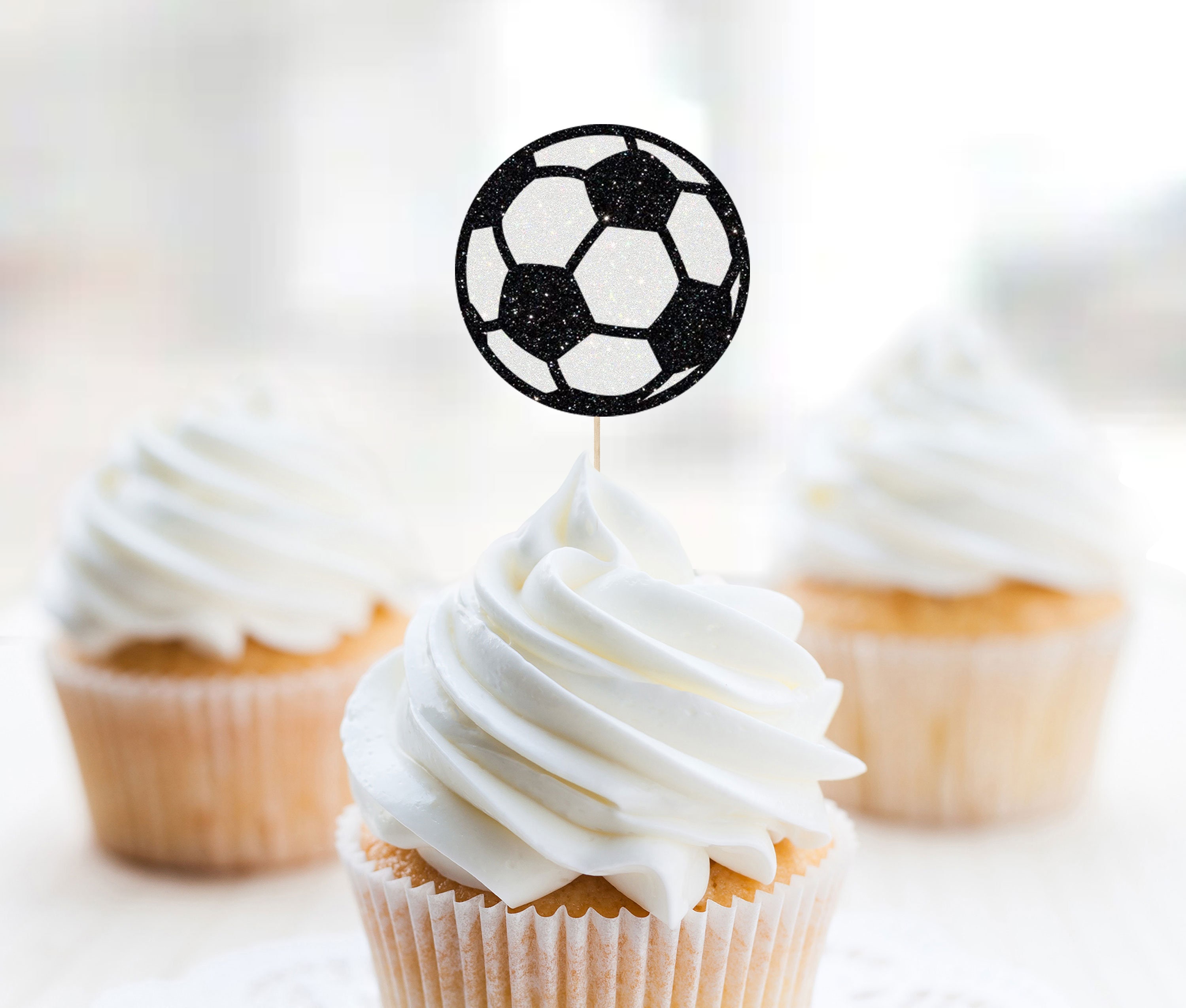 Sports Cupcake Topper Set, Basketball, Baseball, Volleyball, Football ...