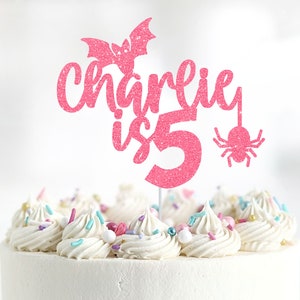 Halloween Birthday Cake Topper, Personalized Halloween Cake Topper ...