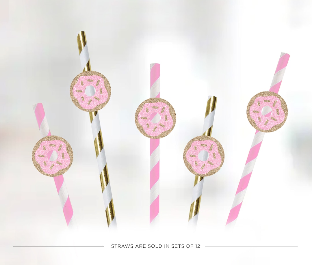 12 Donut Grow up Straws, Donut Grow up Decorations, Donut Birthday ...
