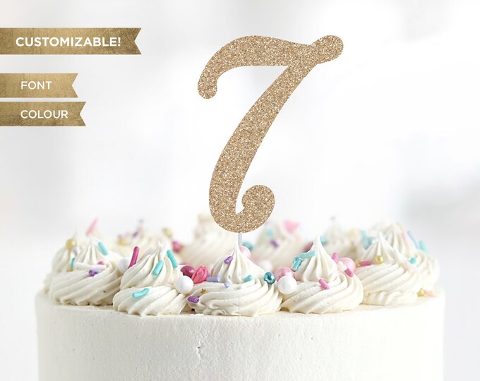 Seven Cake Topper, 7th Birthday Cake Topper, Seventh Birthday Cake ...