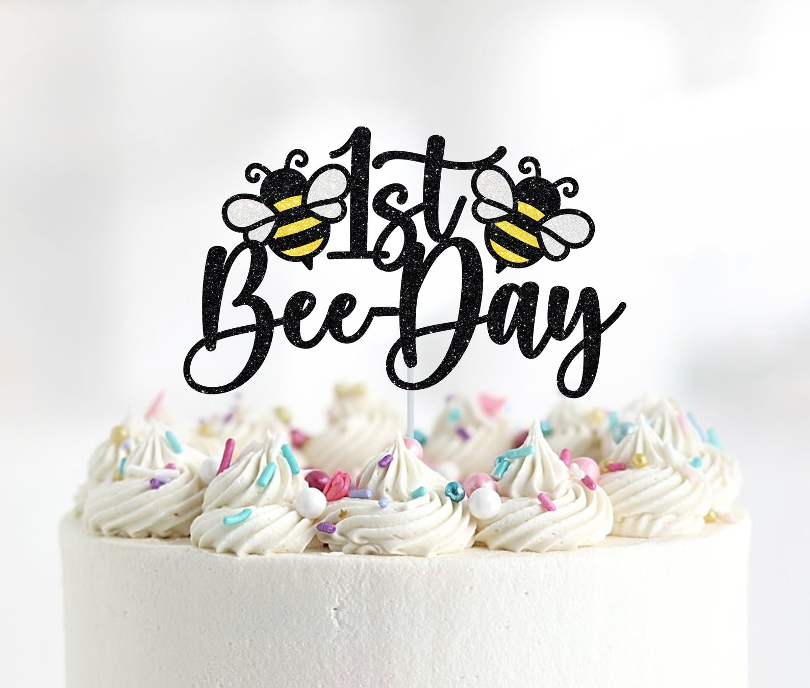 Custom Bee Day Cake Topper, 1st Bee Day Cake Topper, First Birthday ...