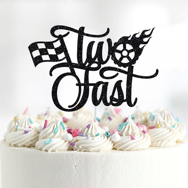 Two Fast Cake Topper - Etsy