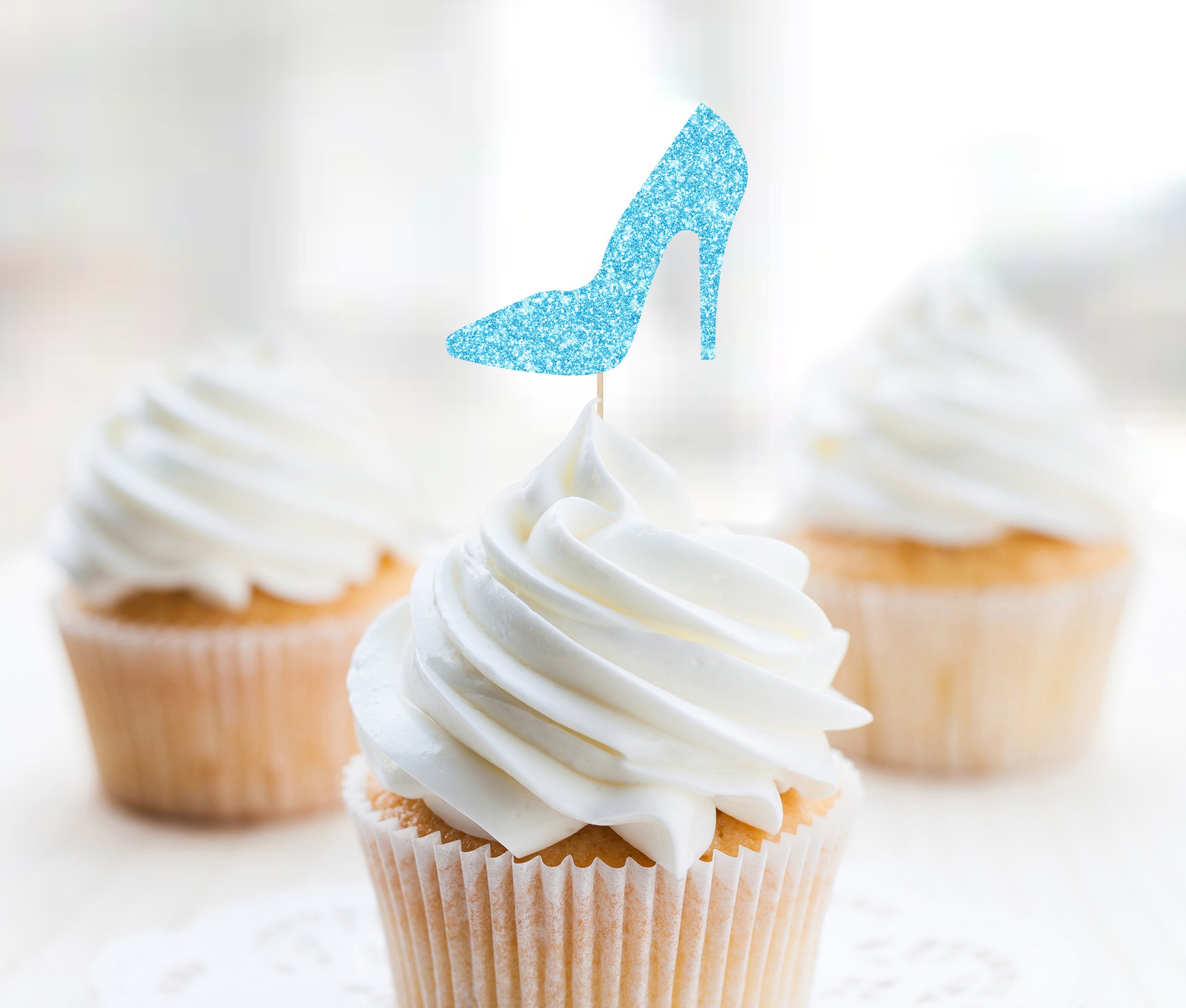 Princess Cupcake Topper Set, Glass Slipper, Mermaid, Rose, Genie Lamp ...