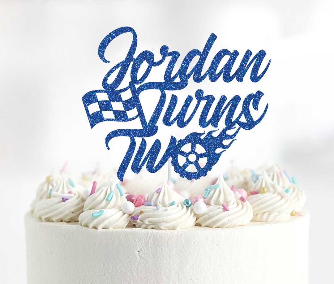 Custom Two Fast Cake Topper, Personalized 2 Fast Cake Topper, Race Car ...