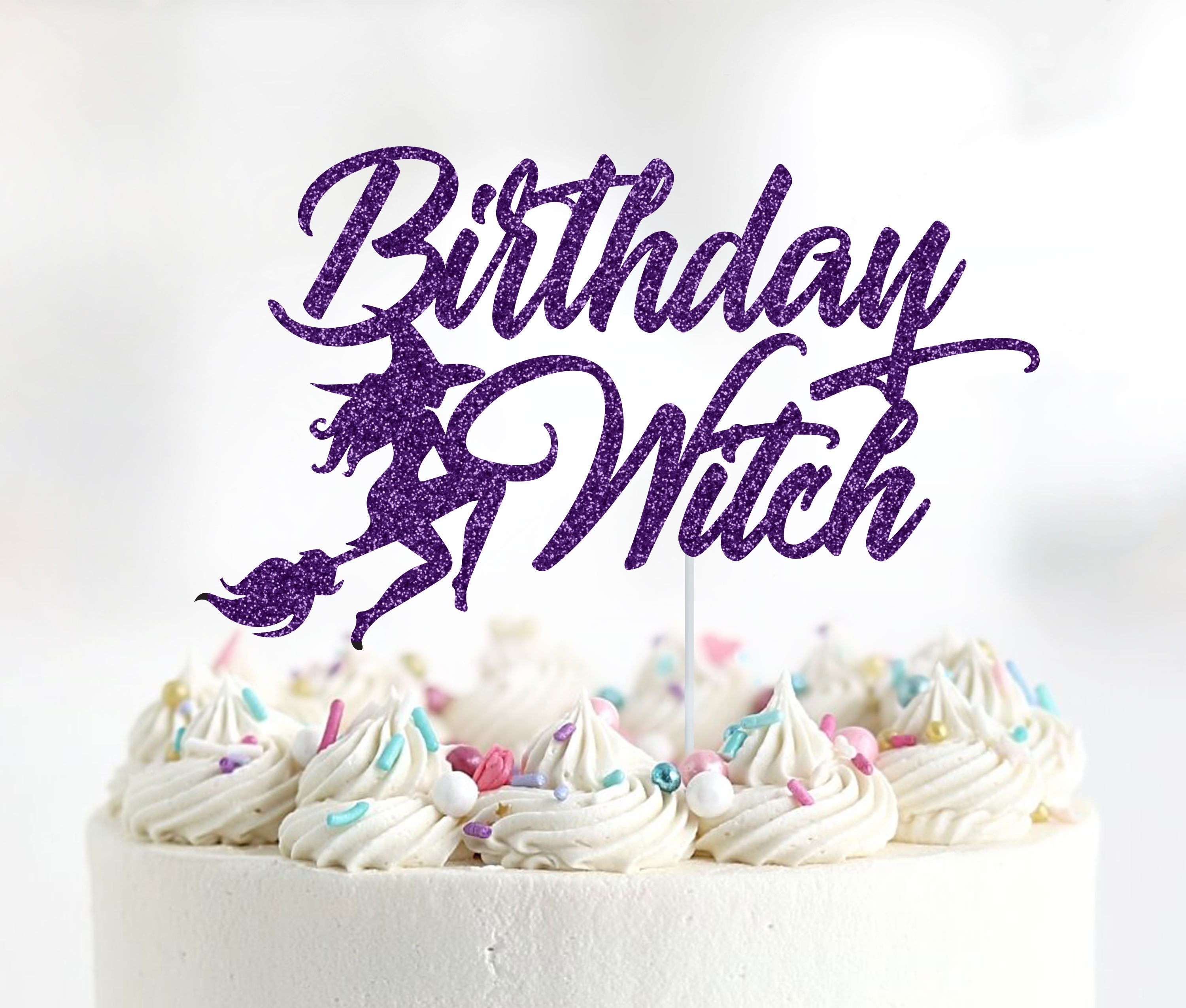 Birthday Witch Cake Topper, Halloween Birthday Cake Topper, Happy ...