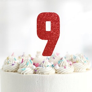 9 Cake Topper, Nine Cake Topper, Age Cake Topper, Number Cake Topper ...