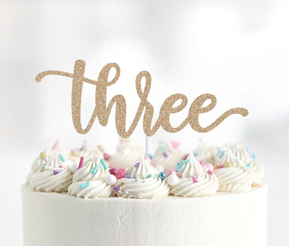 3 Cake Topper Three Cake Topper Age Cake Topper Number Cake - Etsy