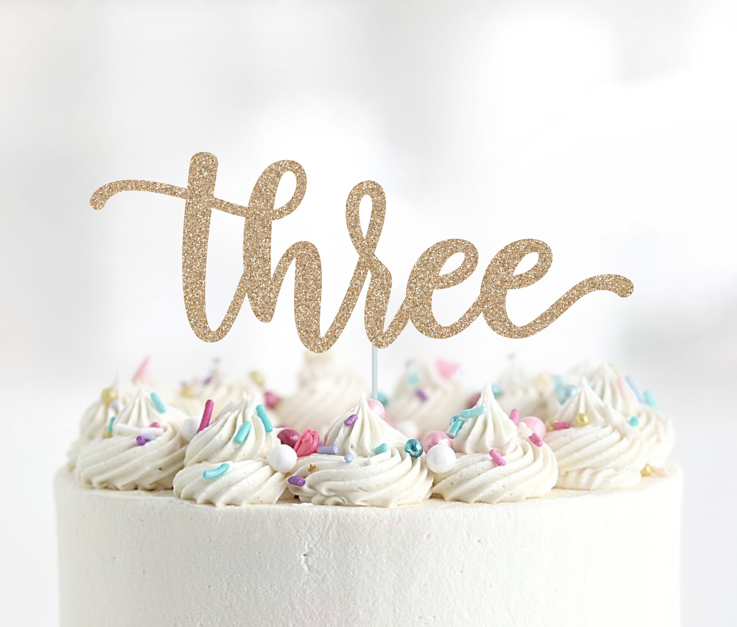 3 Cake Topper Three Cake Topper Age Cake Topper Number Cake - Etsy