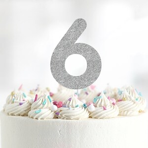 6 Cake Topper, Six Cake Topper, Age Cake Topper, Number Cake Topper ...