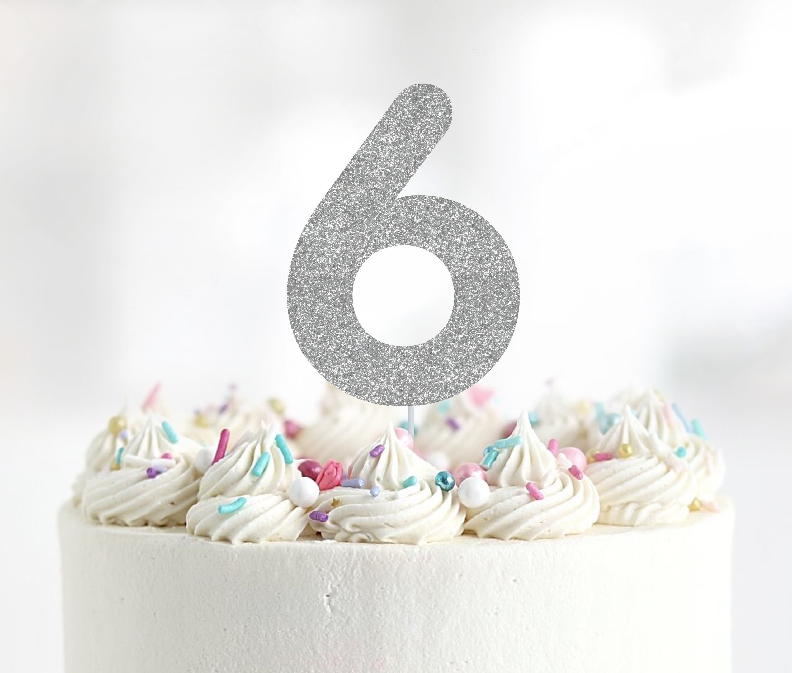 6 Cake Topper Six Cake Topper Age Cake Topper Number Cake - Etsy