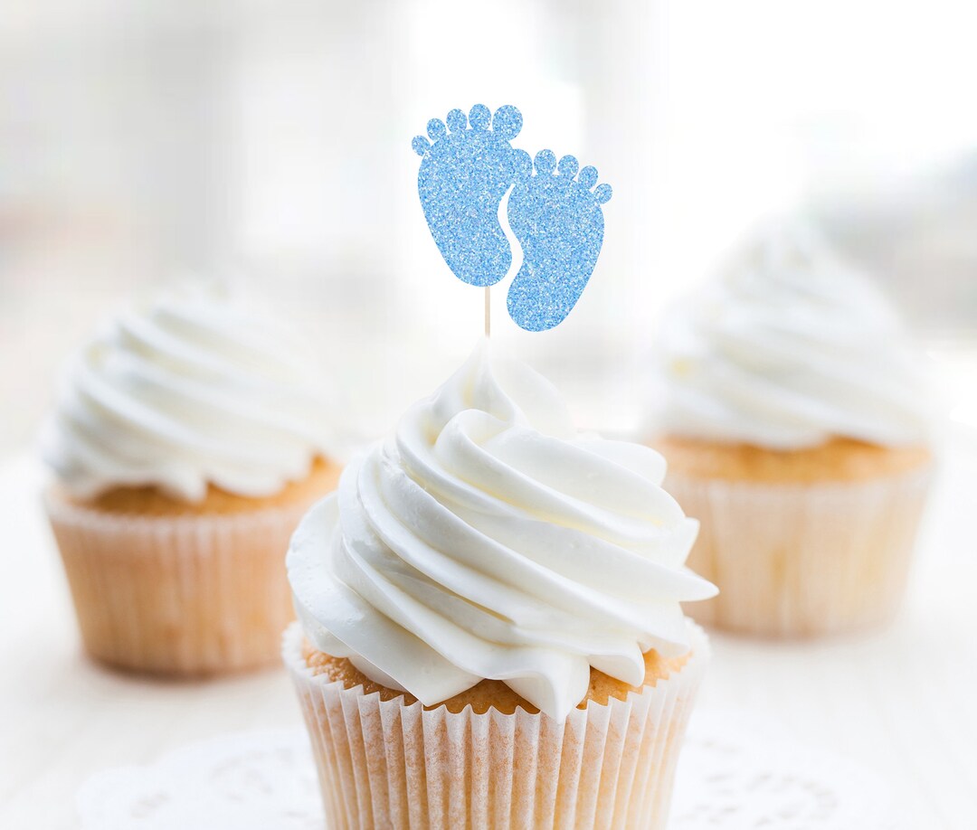 Glitter Baby Feet Cupcake Topper, Baby Shower Decorations - Etsy