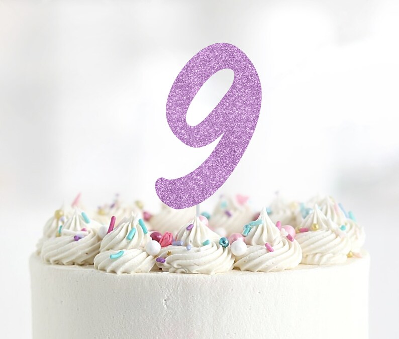 9 Cake Topper, Nine Cake Topper, Age Cake Topper, Number Cake Topper ...