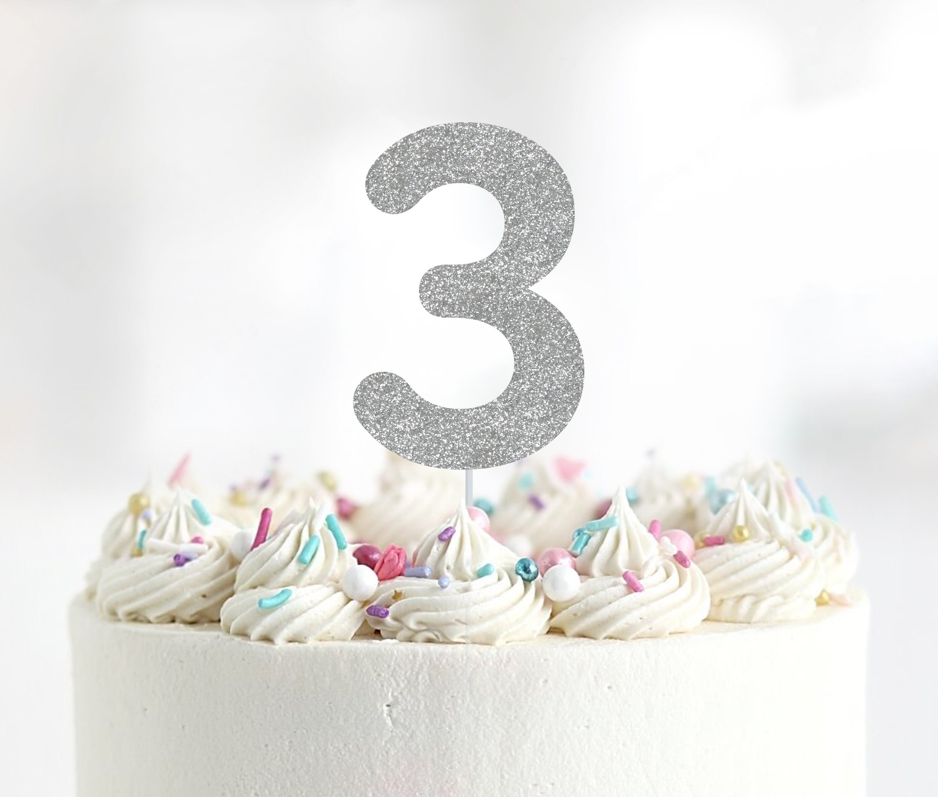 3 Cake Topper Three Cake Topper Age Cake Topper Number Cake - Etsy