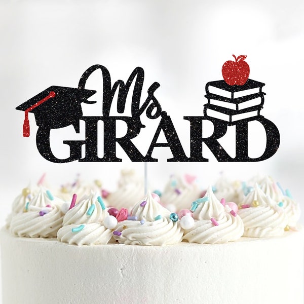 Teacher Graduation Cake Topper - Etsy