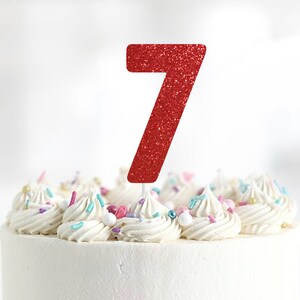 7 Cake Topper, Seven Cake Topper, Age Cake Topper, Number Cake Topper ...