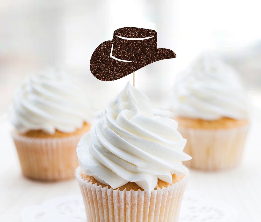 Cowboy Hat Cupcake Toppers, First Rodeo, Cowboy Boots, Toy Story ...