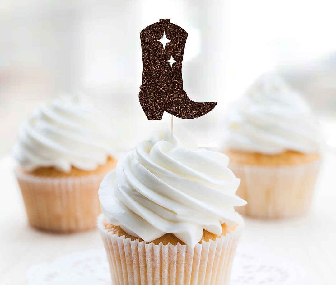 Cowboy Boot Cupcake Toppers, First Rodeo, Cowboy Hat, Toy Story Cupcake ...