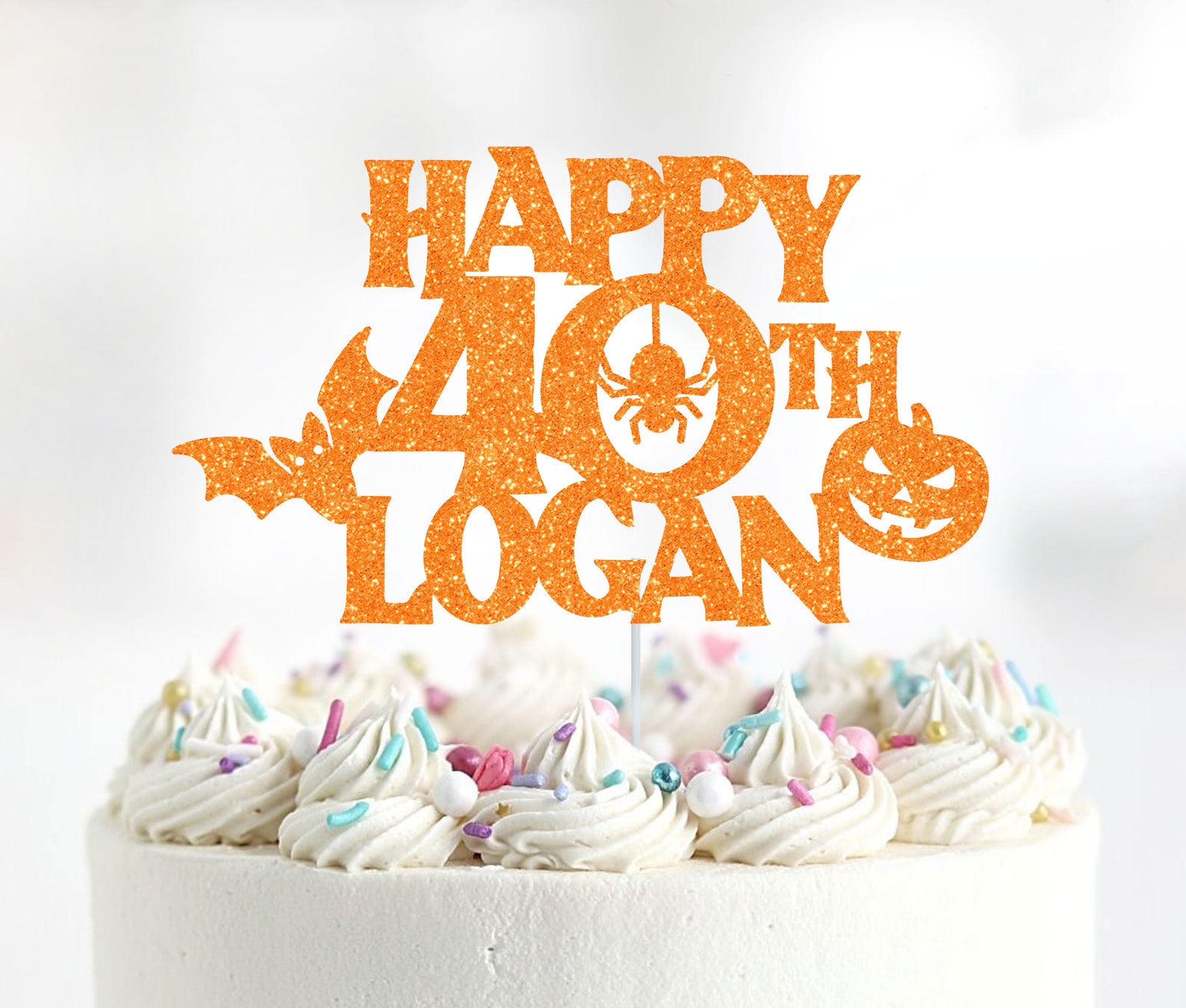 Halloween Birthday Cake Topper, Happy Halloween, Happy Birthday Cake ...