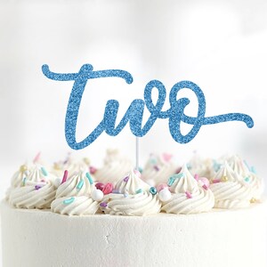 Two Cake Topper 2 Cake Topper Written 2 Cake Topper Age | Etsy