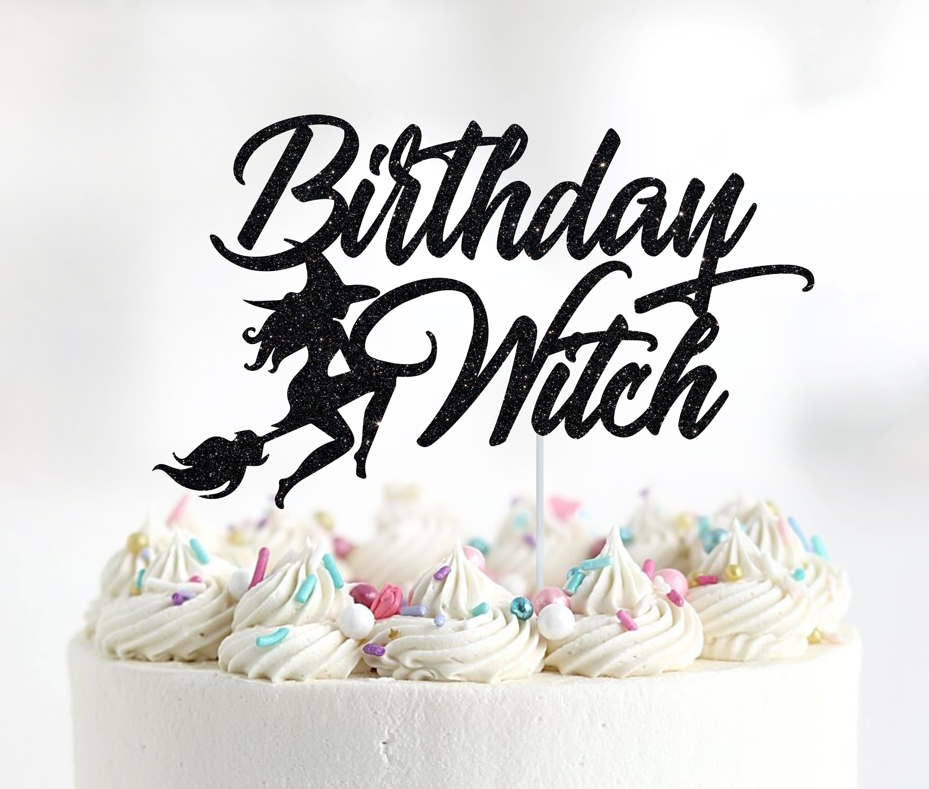 Birthday Witch Cake Topper, Halloween Birthday Cake Topper, Happy ...