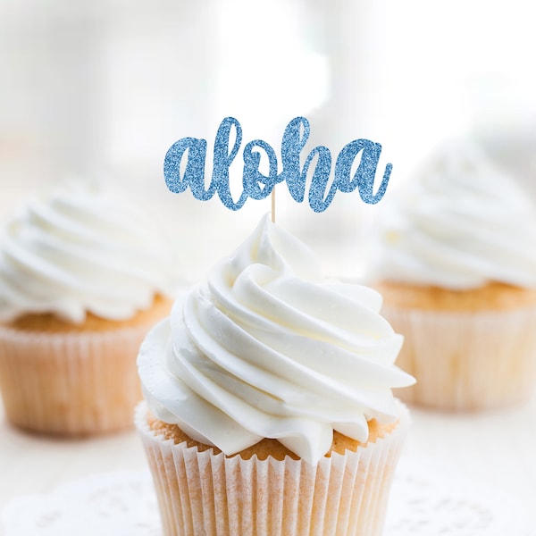 Aloha Cupcake Topper - Etsy