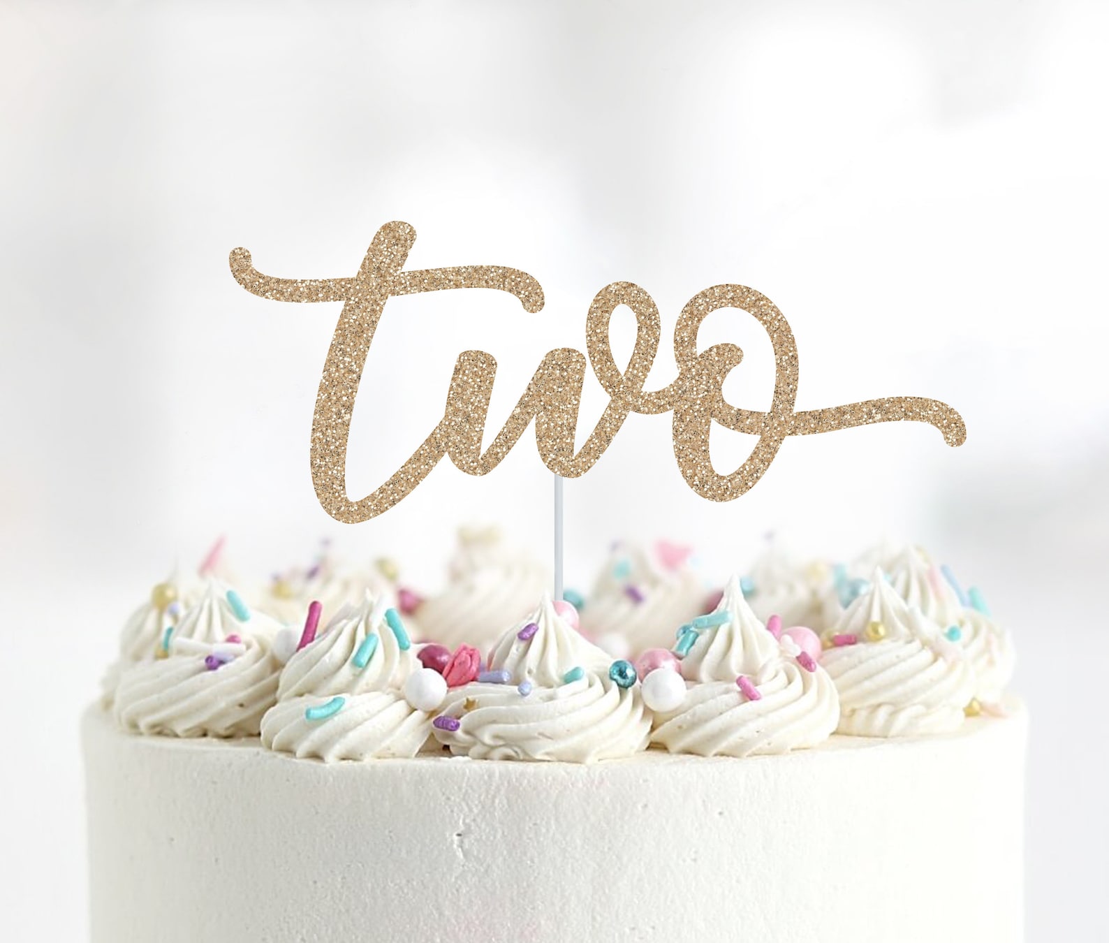 Two Cake Topper, 2 Cake Topper, Written 2 Cake Topper, Age Cake Topper ...