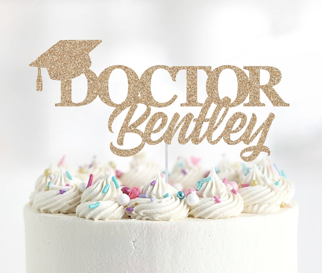 Doctor Graduation Cake Topper, Personalized Doctor Grad Cake Topper ...