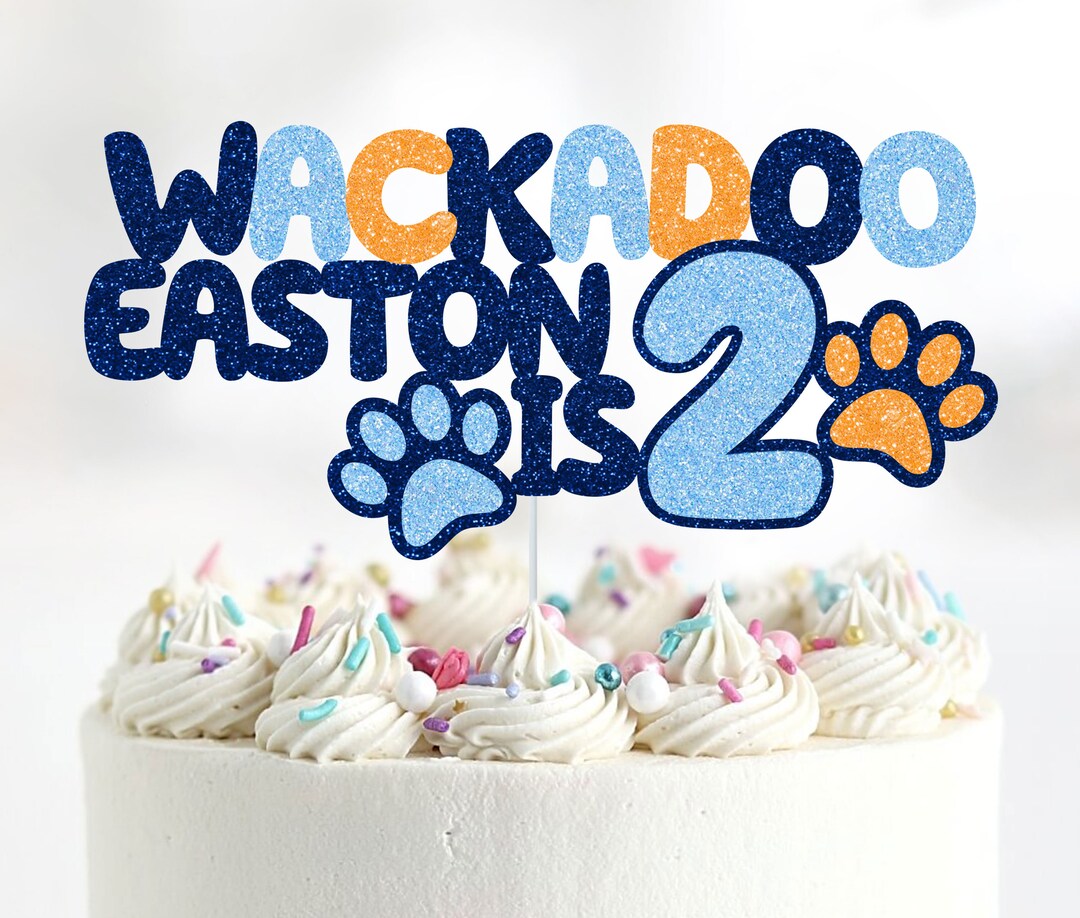 Wack-a-doo Cake Topper, Personalized Dog Cake Topper, Birthday Pawty ...