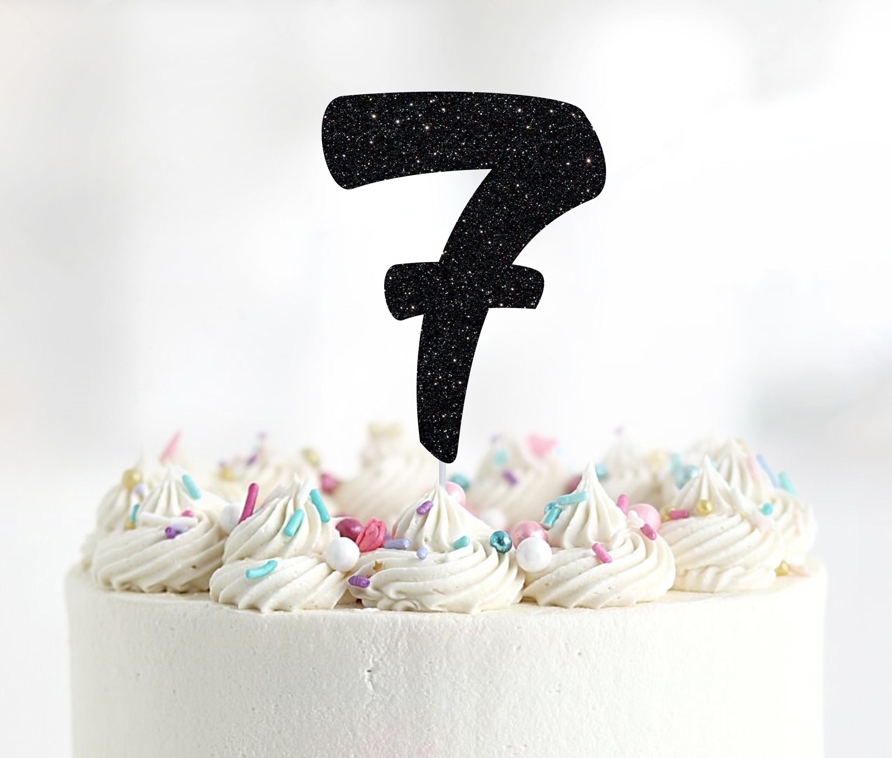 7 Cake Topper, Seven Cake Topper, Age Cake Topper, Number Cake Topper ...