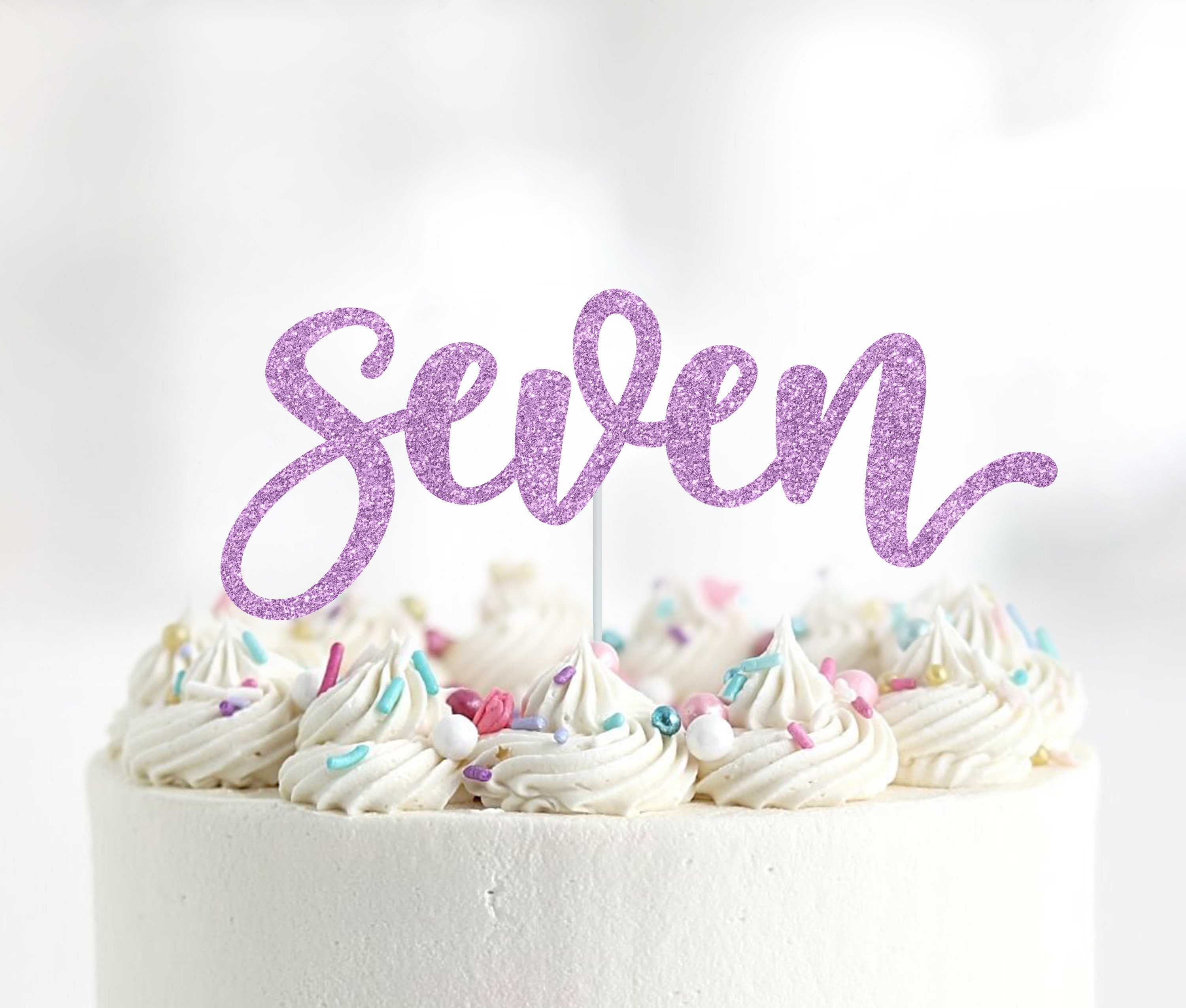 7 Cake Topper Seven Cake Topper Age Cake Topper Number Cake - Etsy