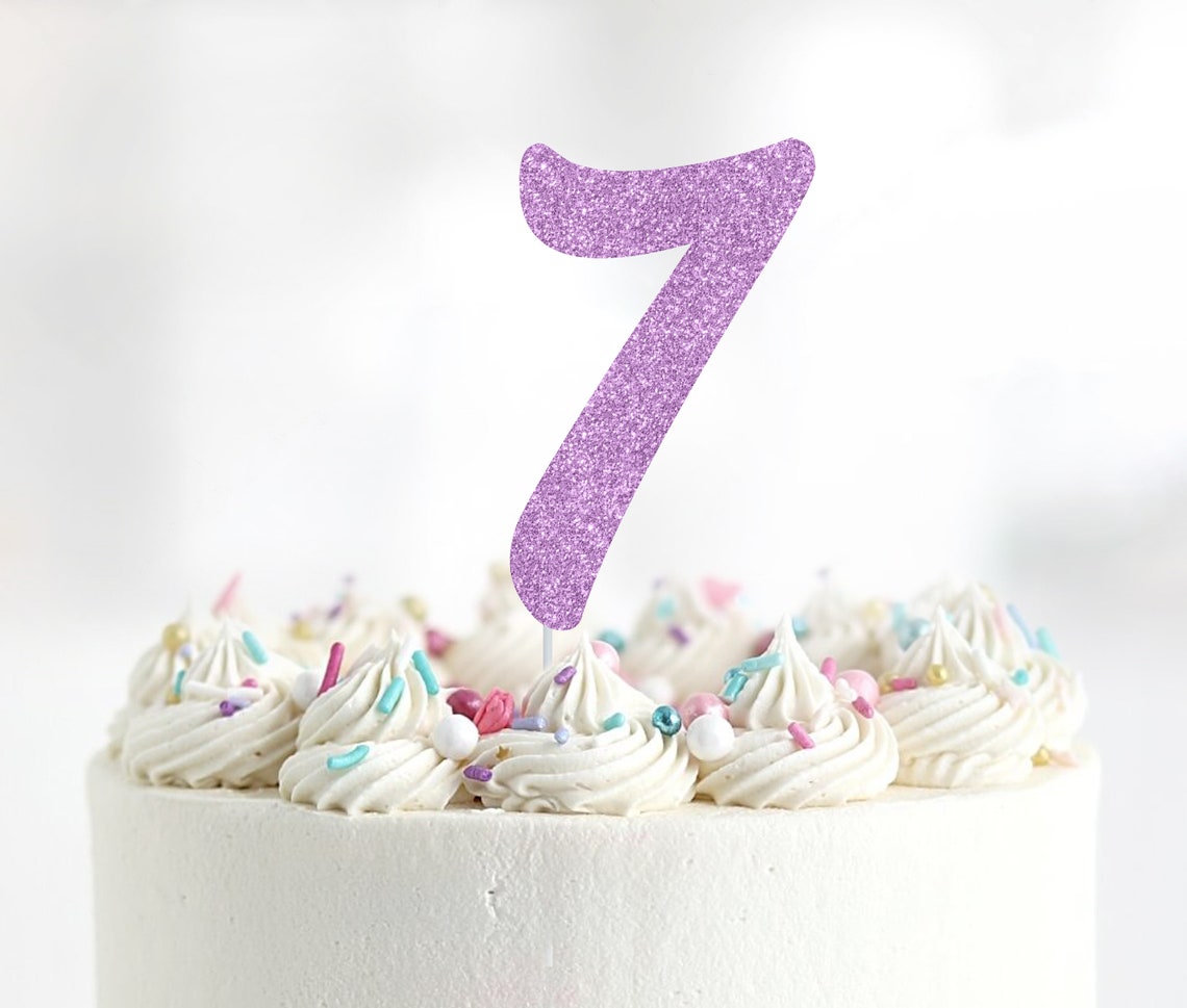 7 Cake Topper, Seven Cake Topper, Age Cake Topper, Number Cake Topper ...