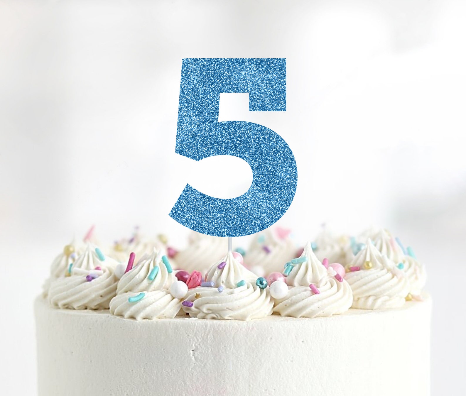 5 Cake Topper, Five Cake Topper, Age Cake Topper, Number Cake Topper ...