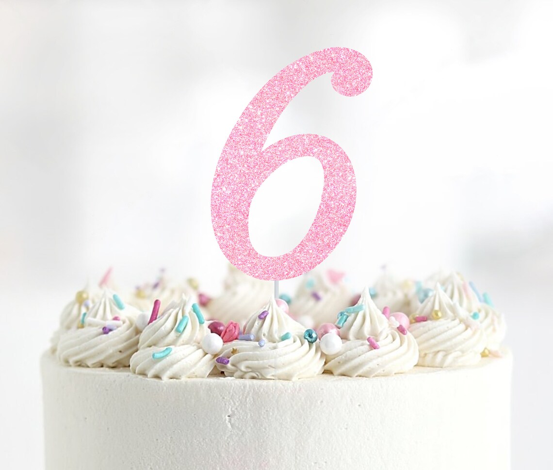 6 Cake Topper Six Cake Topper Age Cake Topper Number Cake | Etsy