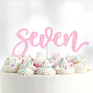 7 Cake Topper, Seven Cake Topper, Age Cake Topper, Number Cake Topper ...