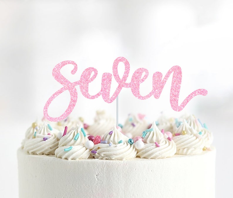 7 Cake Topper Seven Cake Topper Age Cake Topper Number Cake | Etsy