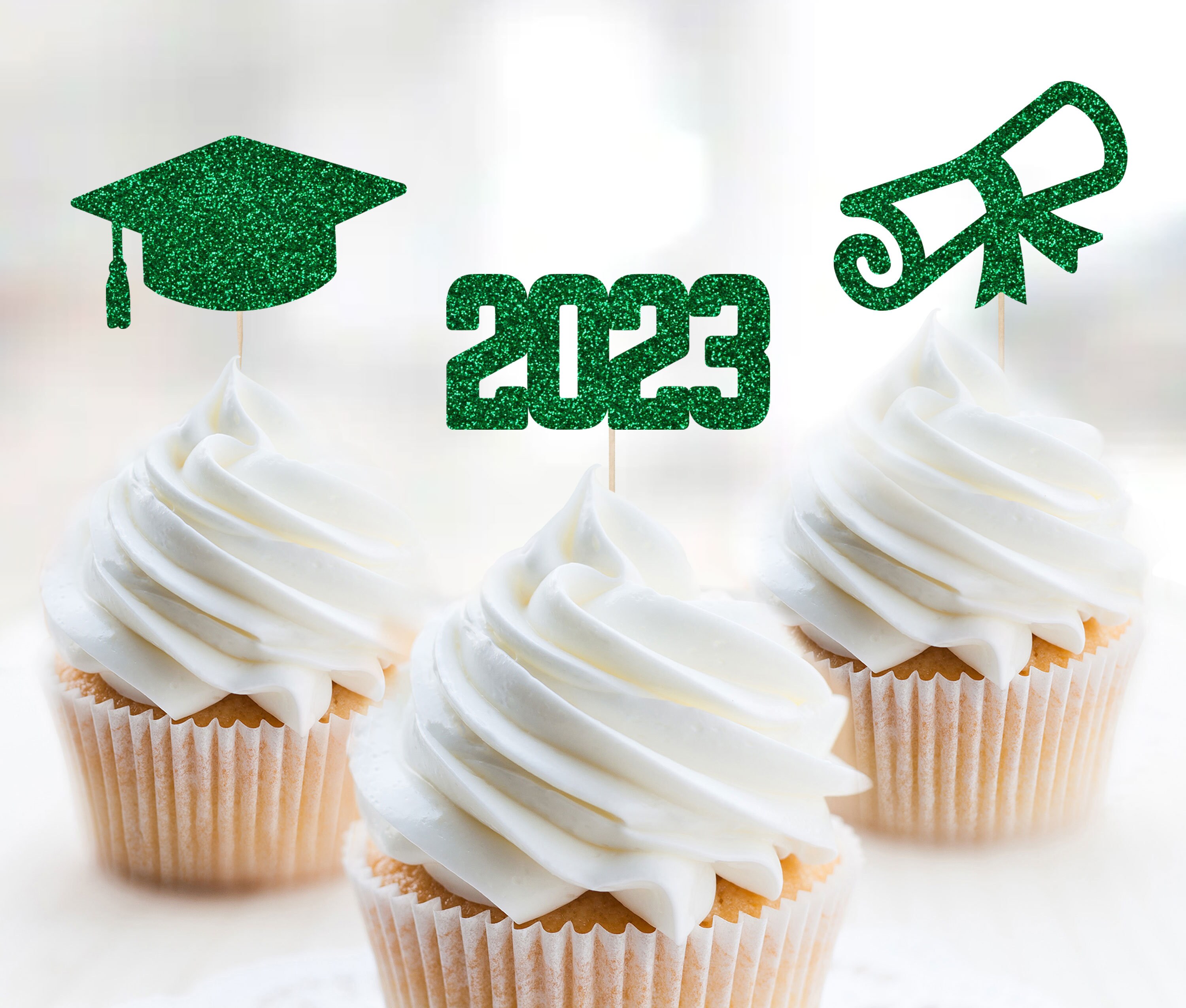 12 Graduation Cupcake Topper Set Class of 2023 Cupcake - Etsy Canada