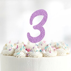 3 Cake Topper, Three Cake Topper, Age Cake Topper, Number Cake Topper ...