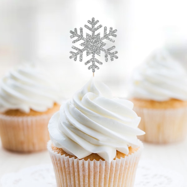 Snowflake Cupcake Toppers - Etsy