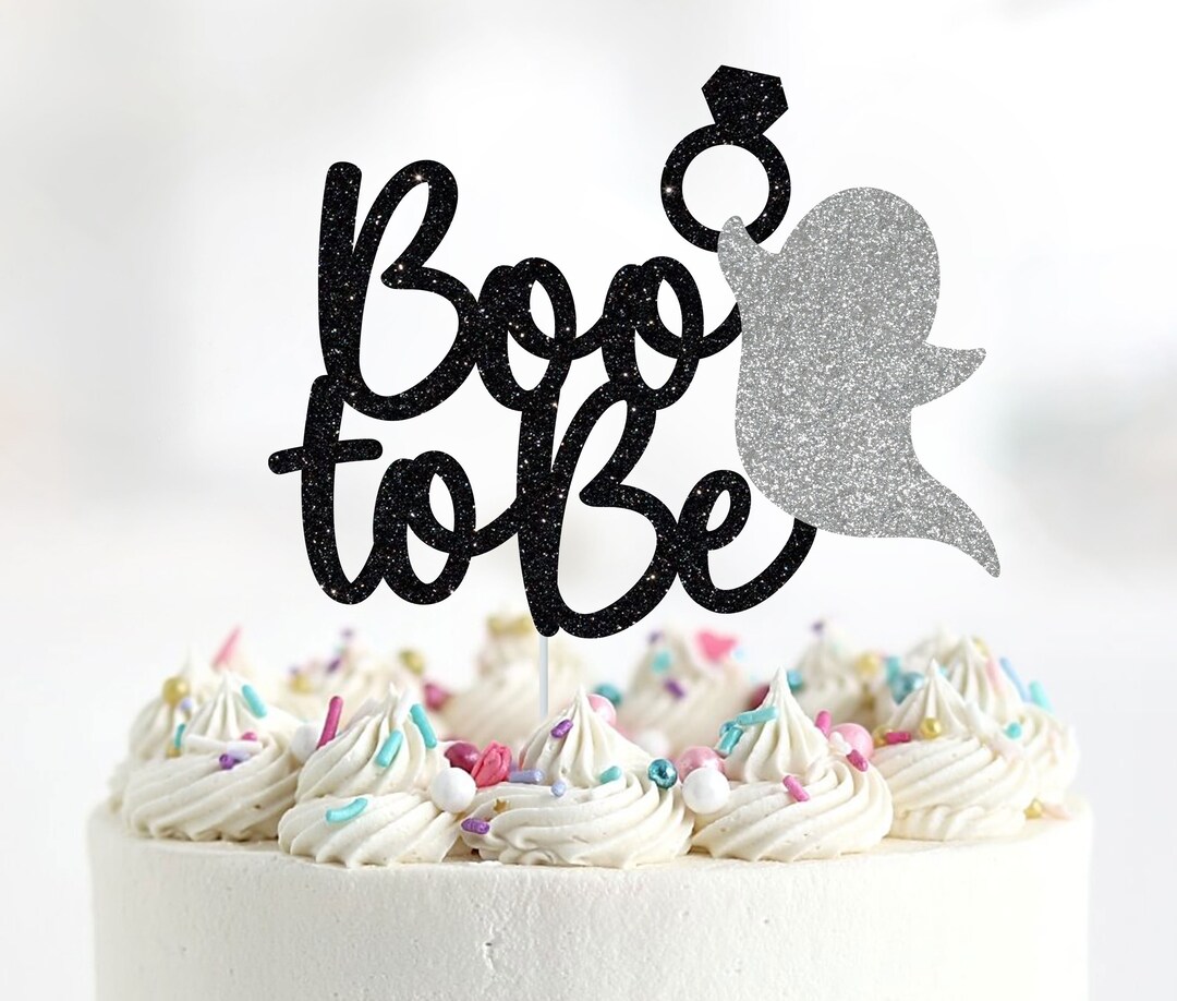 Boo to Be Cake Topper, Spooky Halloween Bridal Shower Decoration - Etsy