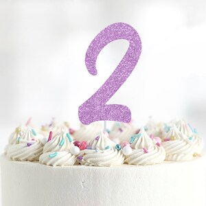 2 Cake Topper, Two Cake Topper, Age Cake Topper, Number Cake Topper ...